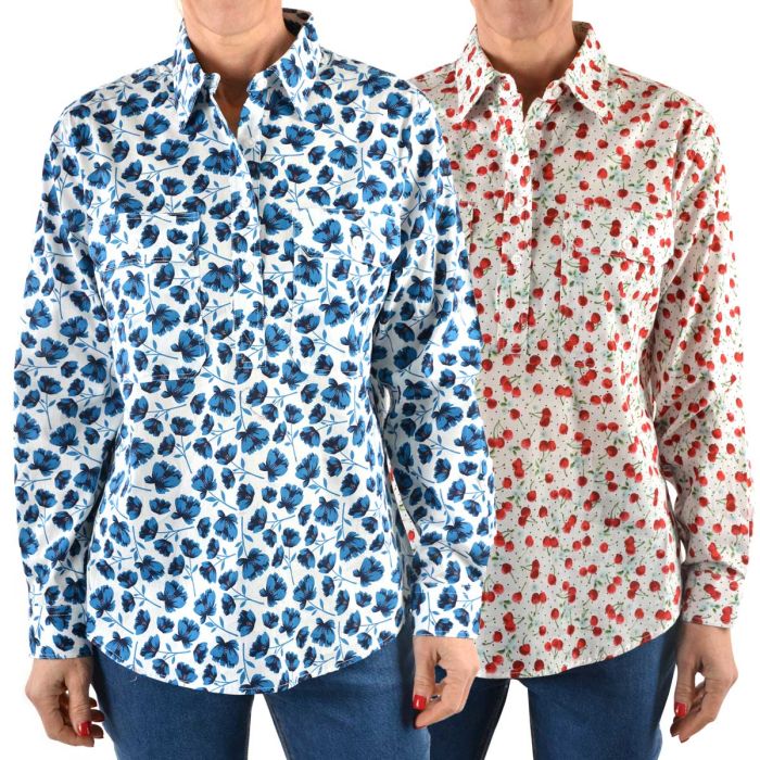 Thomas Cook Ladies Hard Slog Half Placket Long Sleeve Shirt